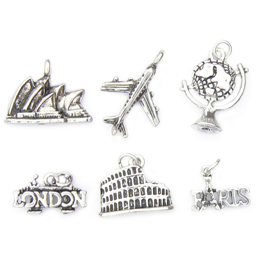 World Travel Theme Charms | Charm Supplies